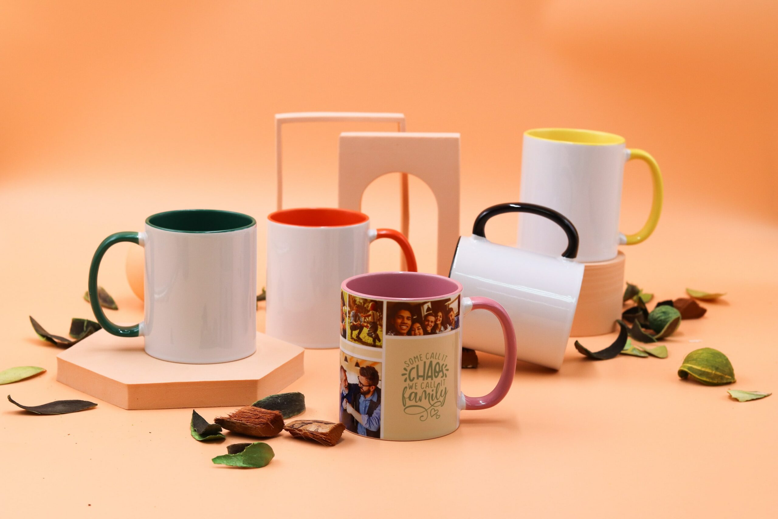 Custom Mugs with Choice of 6 Colours - Photobubble