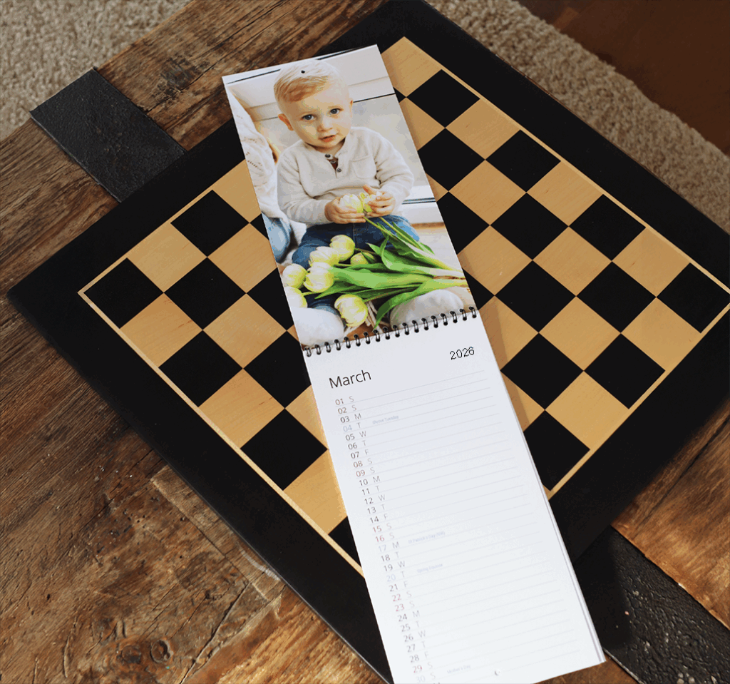 Personalised Slim Wall Calendar - Photobubble