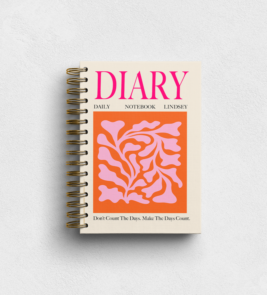 Orange L'Allure Life Personalised Hardback Notebook - Ruled, Plain or ...