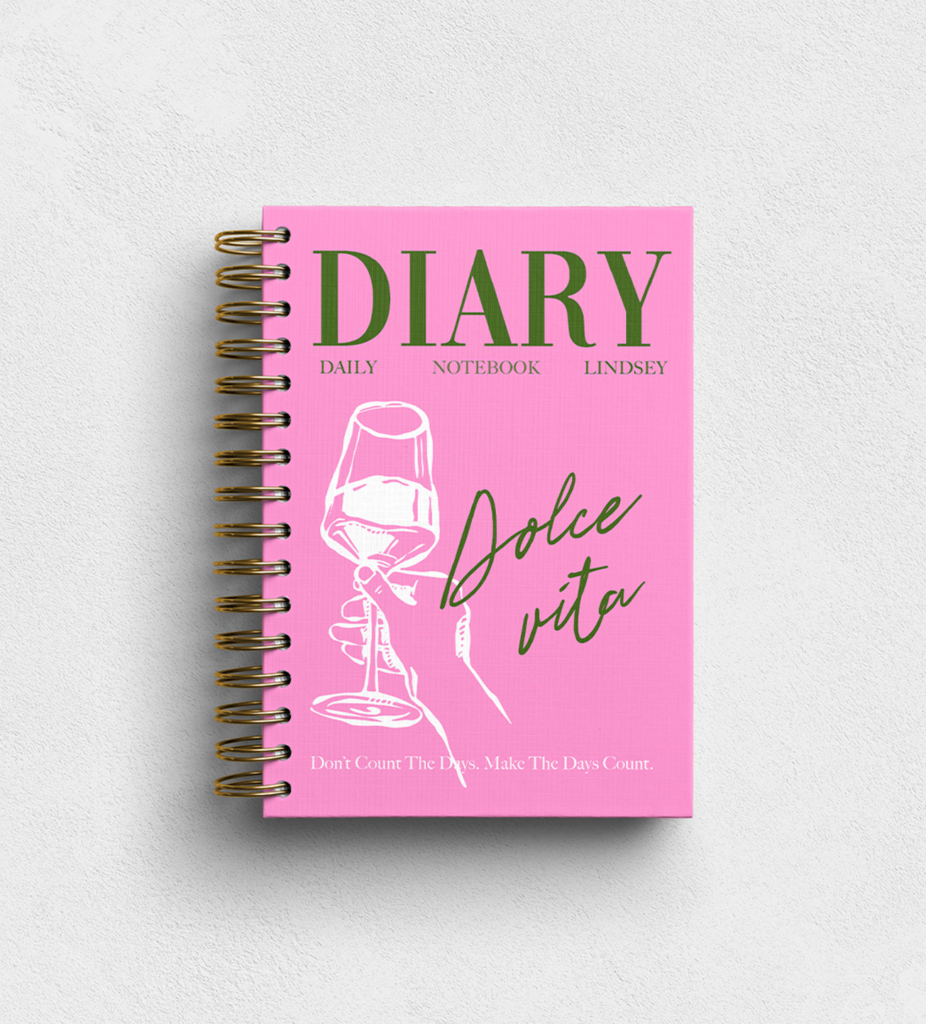 Pink Life Personalised Hardback Notebook - Ruled, Plain or Planner ...