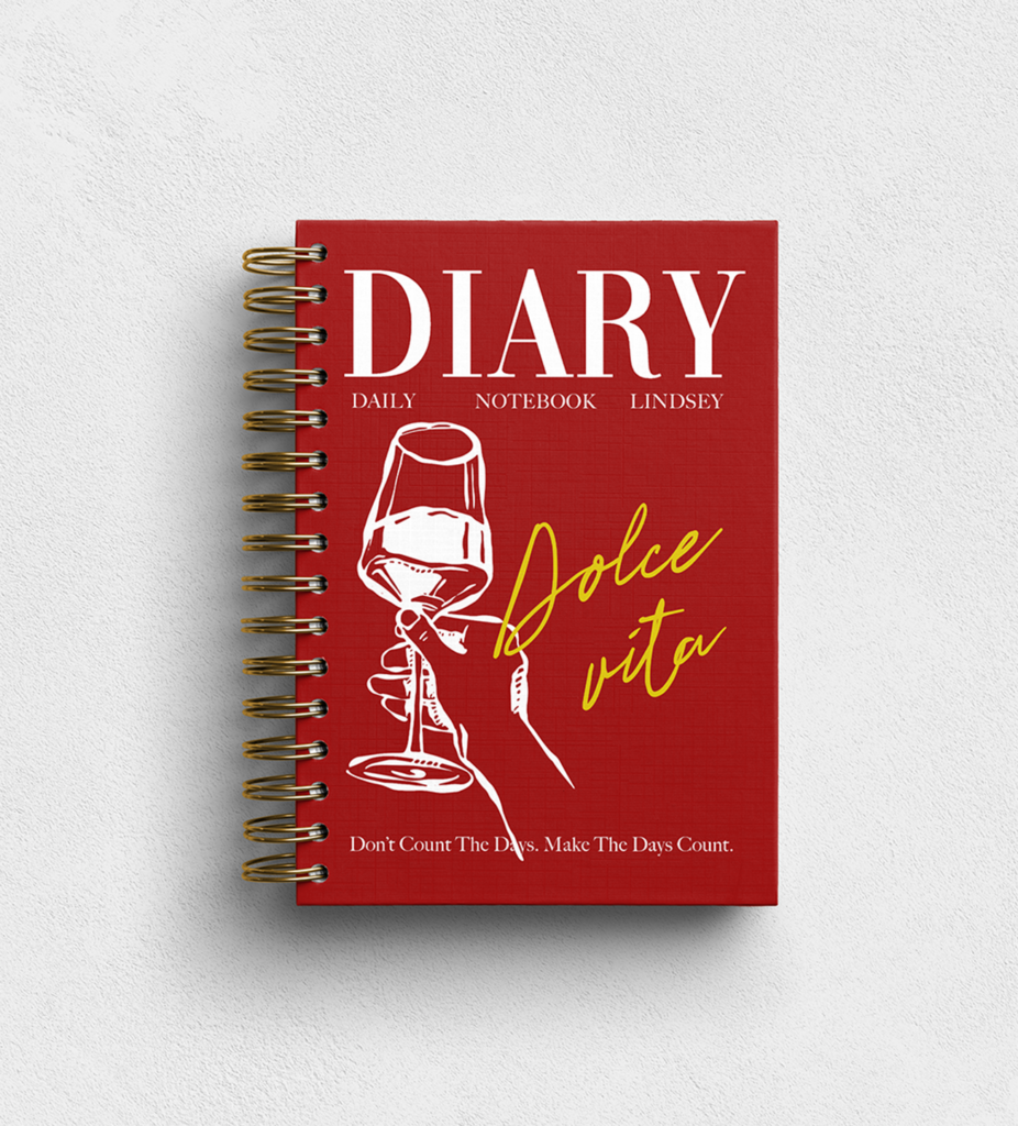 Red Wine Personalised Hardback Notebook - Ruled, Plain or Planner ...